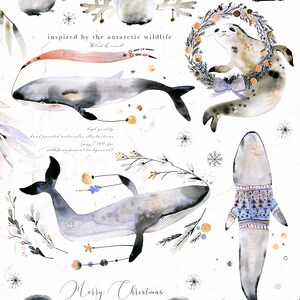 Vague Christmas / Watercolor & Ink Illustrations Set - Etsy