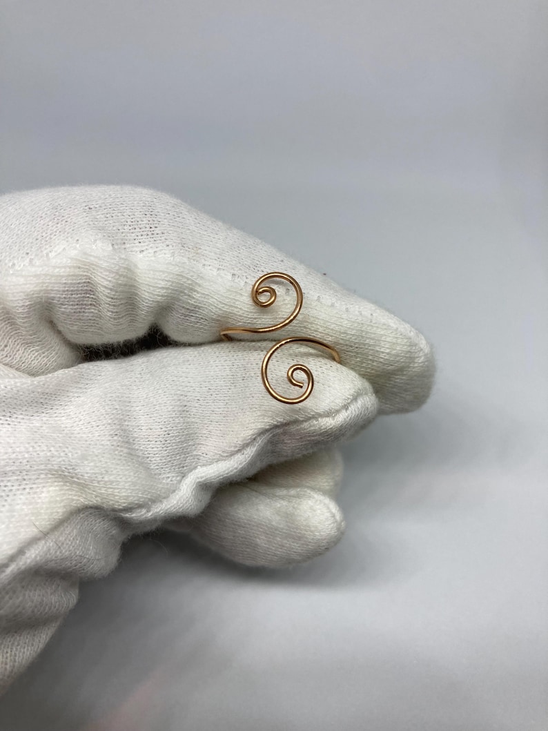 Faelight Spiral Ring – Adjustable Bronze Swirl Ring, Handmade Bronze ...