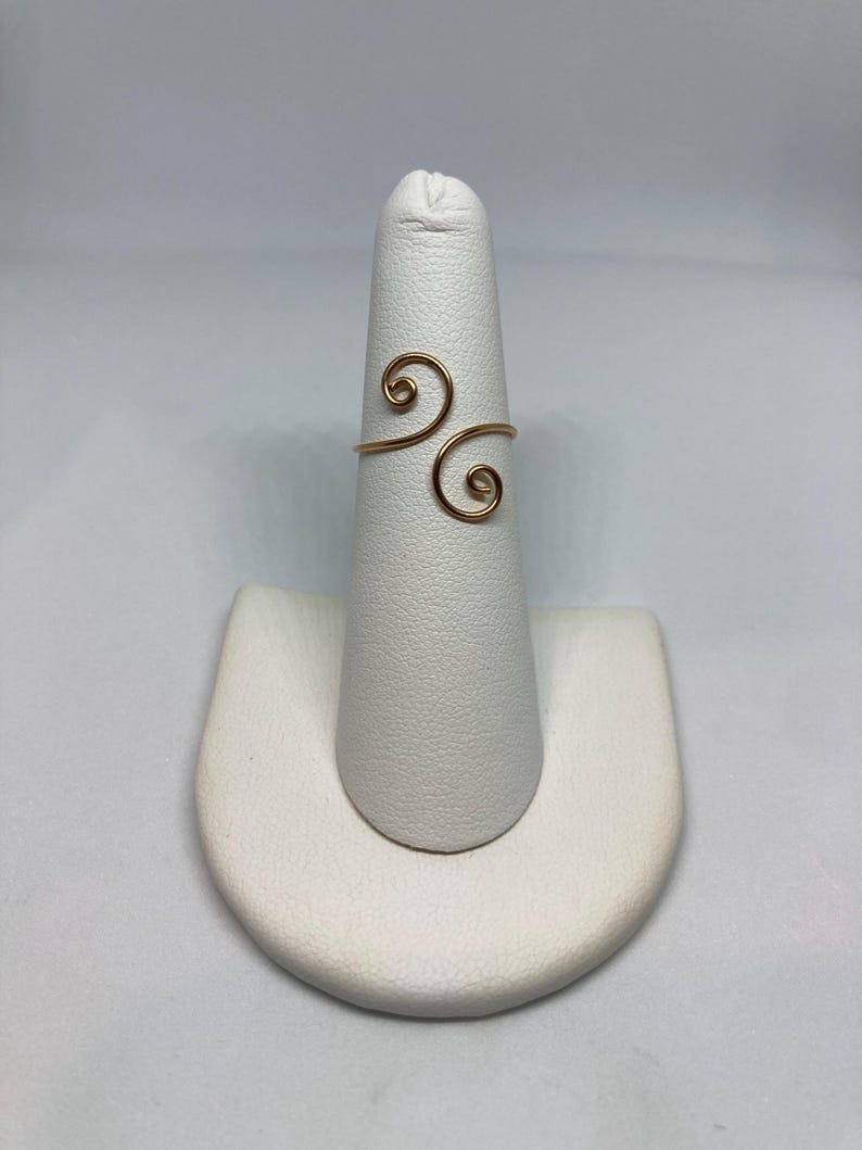 Faelight Spiral Ring – Adjustable Bronze Swirl Ring, Handmade Bronze ...