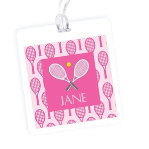 Tennis Bag Tag, Personalized Tennis Tag, Tennis Team Gifts ...