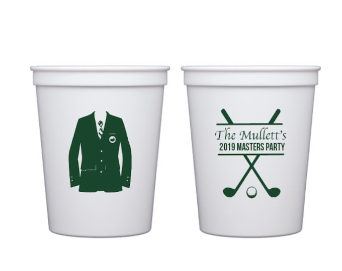 Golf Party Cups Golf Theme Party Masters Cups Masters Party - Etsy