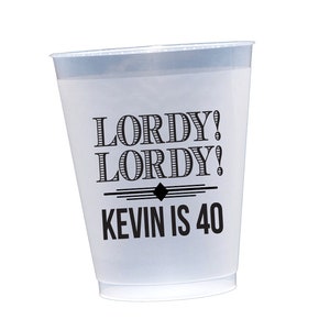 40th Birthday Cups, Birthday Party Cups, Personalized Shatterproof Cups ...