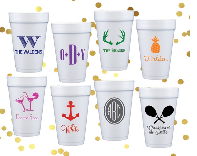 Personalized Foam Cups Personalize Cups Party Cups Foam - Etsy