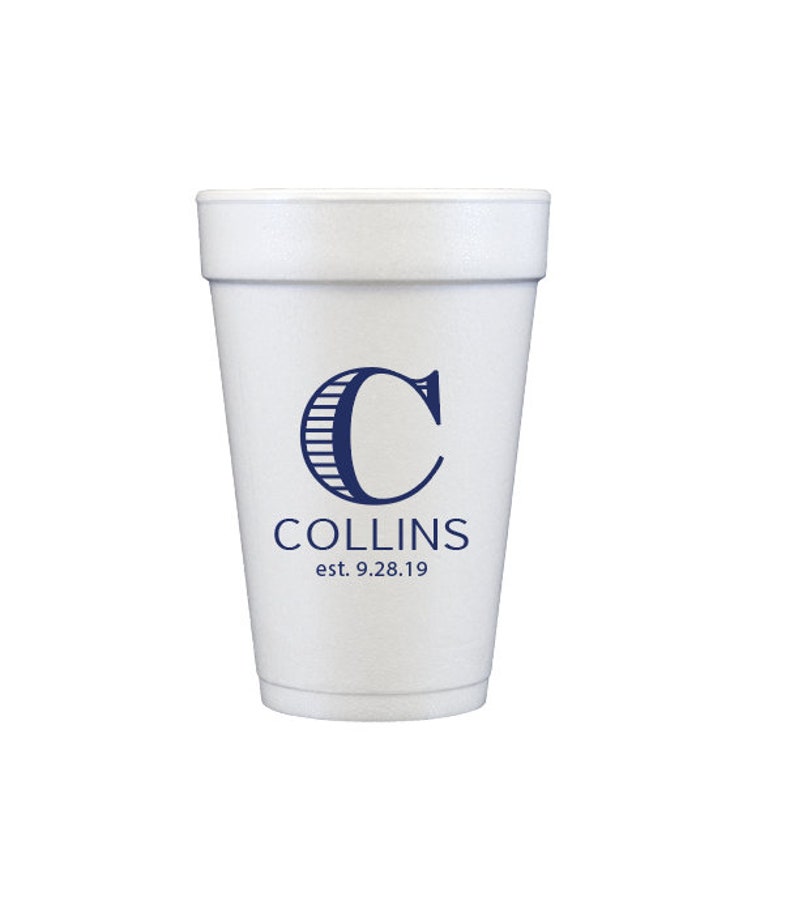 Personalized Foam Cups Foam Wedding Cups Wedding Cups - Etsy