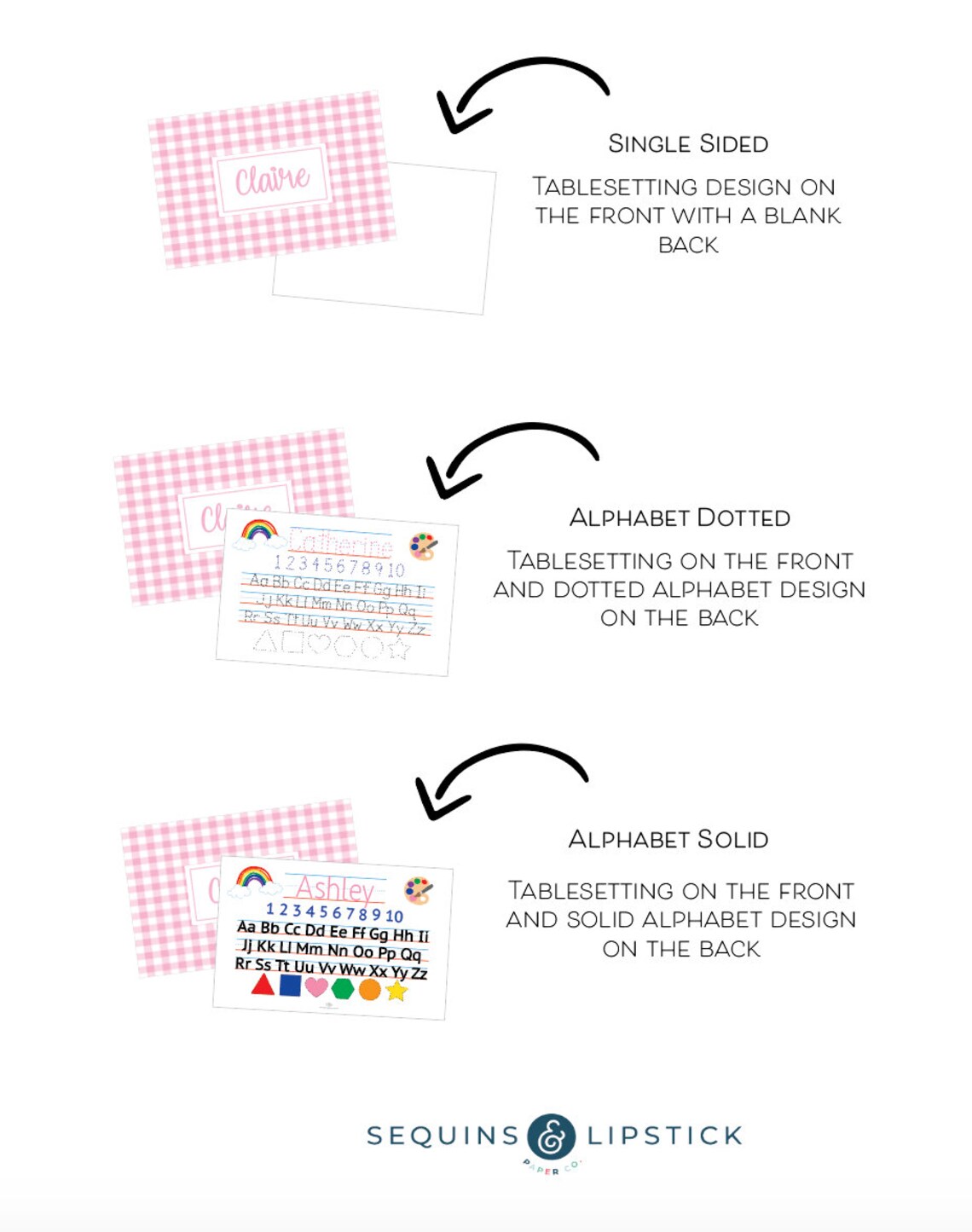 Personalized placemat Alphabet placemat Gingham placemat | Etsy