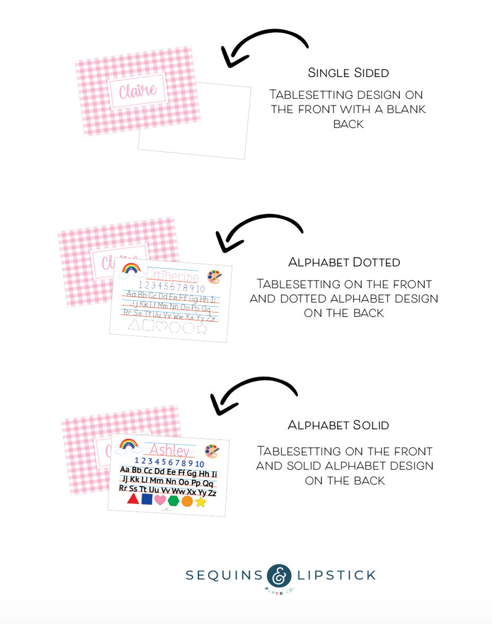 Personalized Placemat, Alphabet Placemat, Gingham Placemat, Kids ...