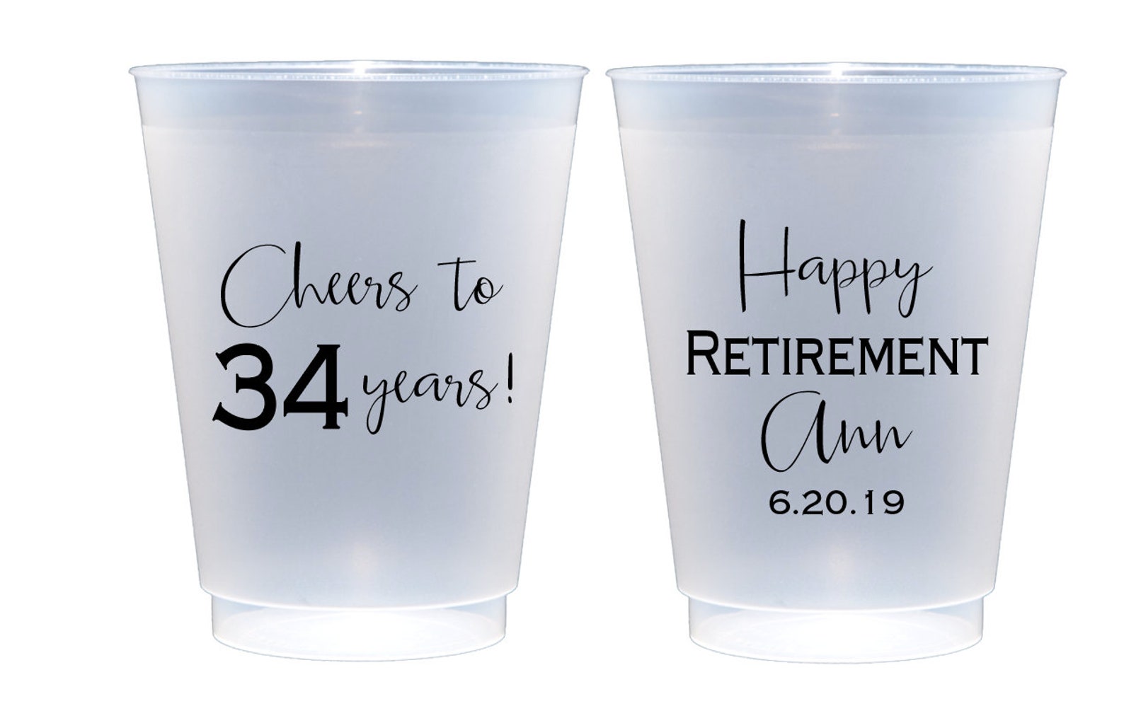 Retirement Party Cups Happy Retirement Retirement Party - Etsy