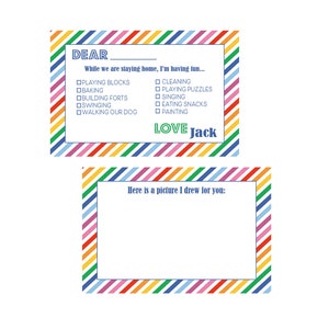 Social Distancing Cards, Quarantine Cards, Kids Fill in the Blank Notes ...