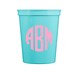 Monogram Cups Monogrammed Plastic Cups Reusable Plastic - Etsy