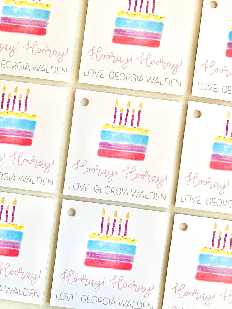 Gingham Gift Tags Personalized Enclosure Cards Pink Gingham - Etsy