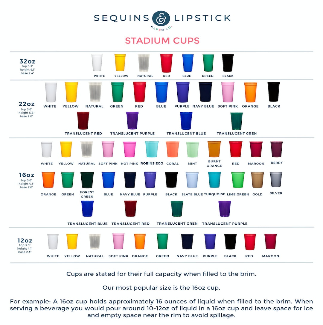 Personalized Plastic Cups, Wedding Cups, Personalized Stadium Cups ...