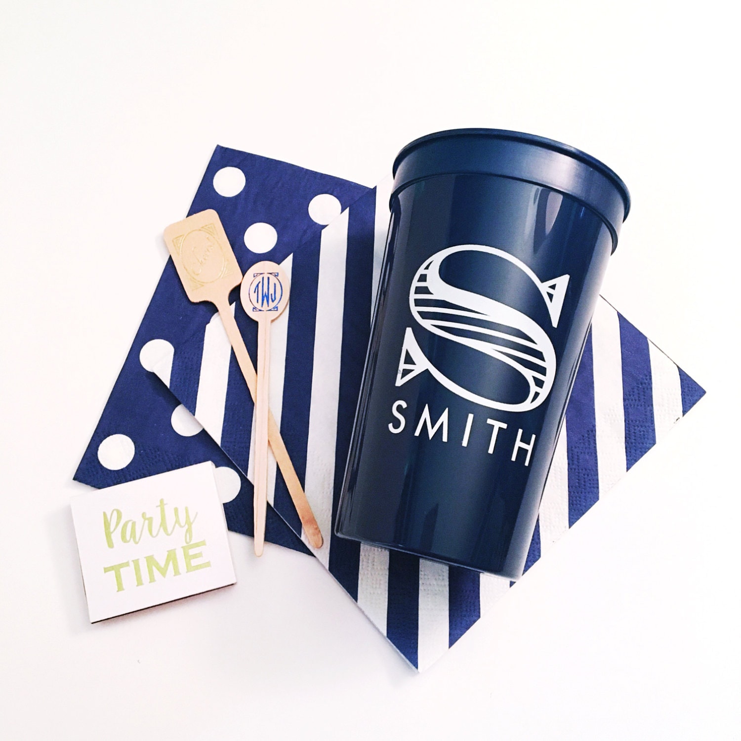 Personalized Plastic Cups, Personalized Stadium Cups, Last Name ...