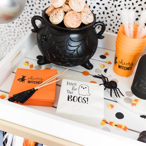 Halloween Napkins Paper, Here for the Boos, Halloween Party Napkins ...