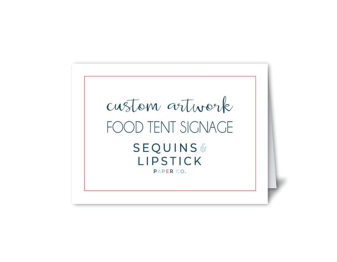 Custom Food Tent, Custom Signage - Etsy