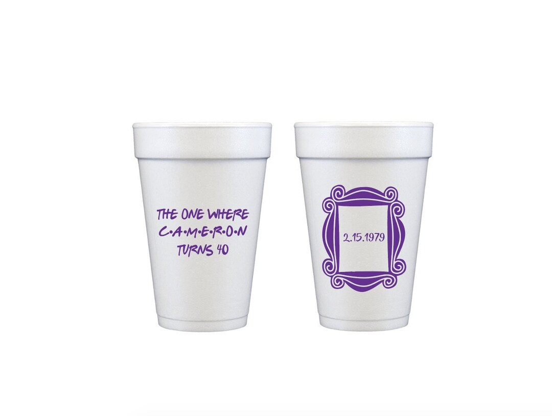 Friends Birthday Cups, Friends Theme Party, Friends Cups, Friends ...