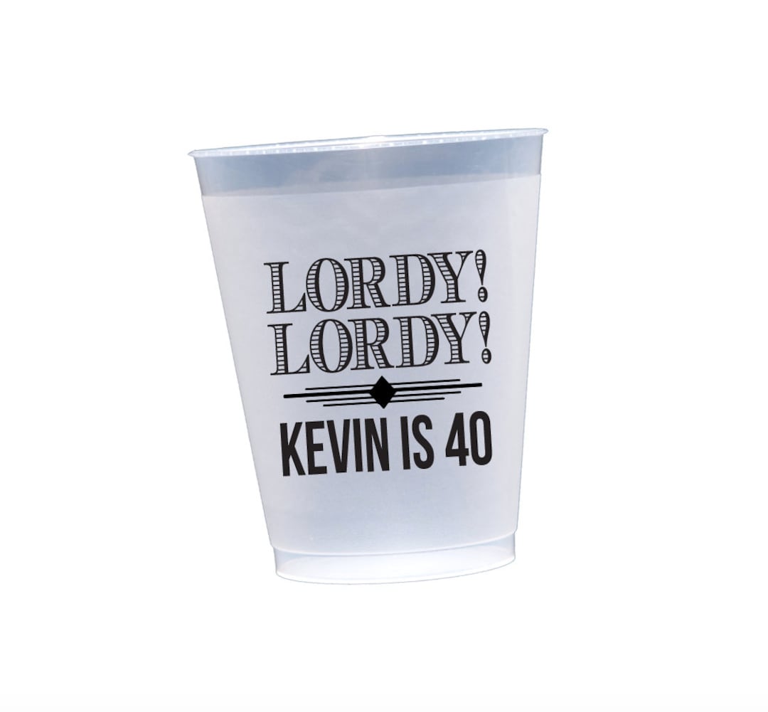 40th Birthday Cups, Birthday Party Cups, Personalized Shatterproof Cups ...