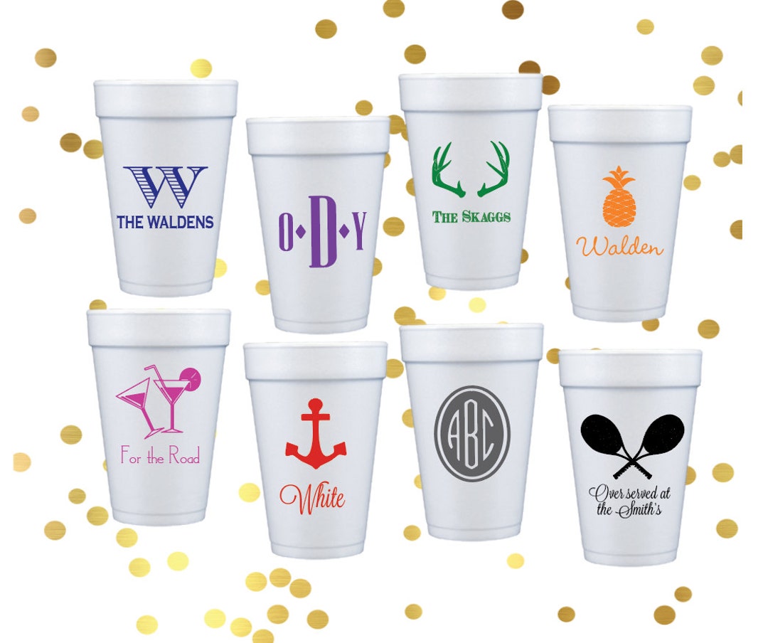 Personalized Foam Cups, Personalize Cups, Party Cups, Foam Cups ...