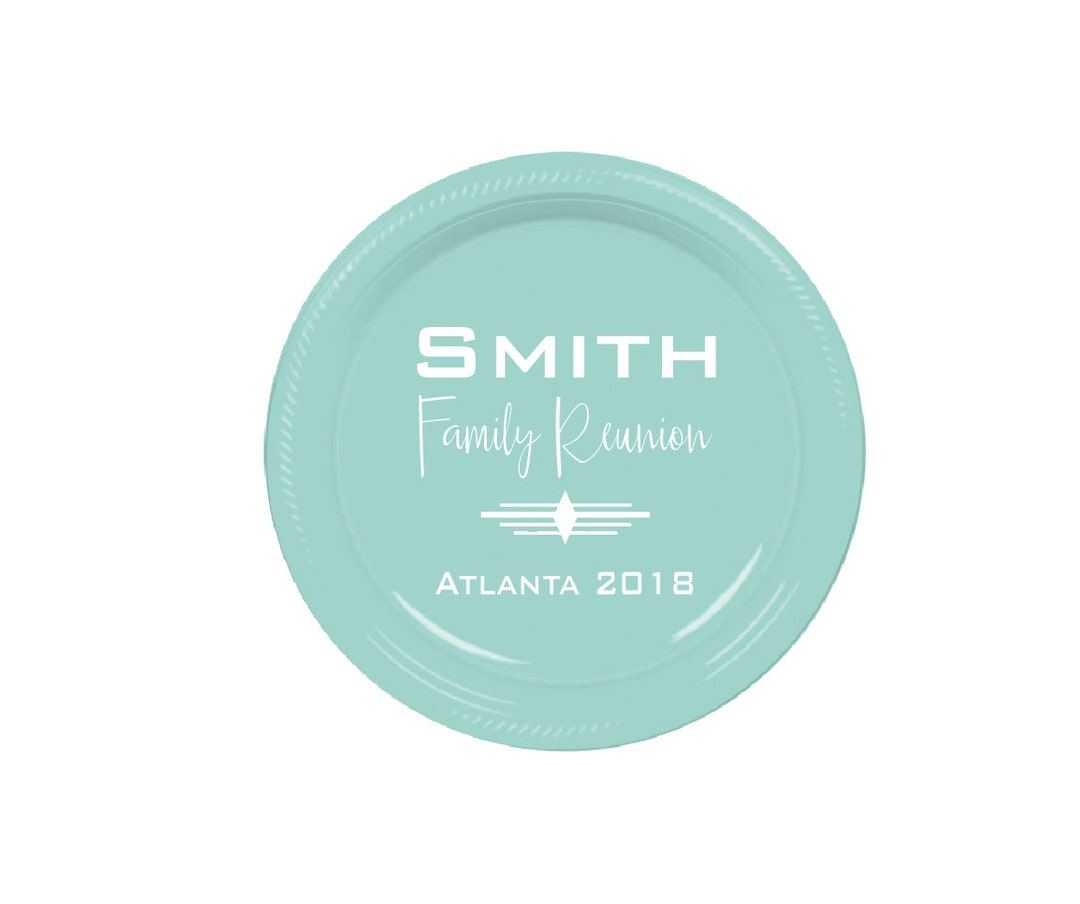 Family Reunion Plates, Personalized Plates, Custom Plates, Disposable ...