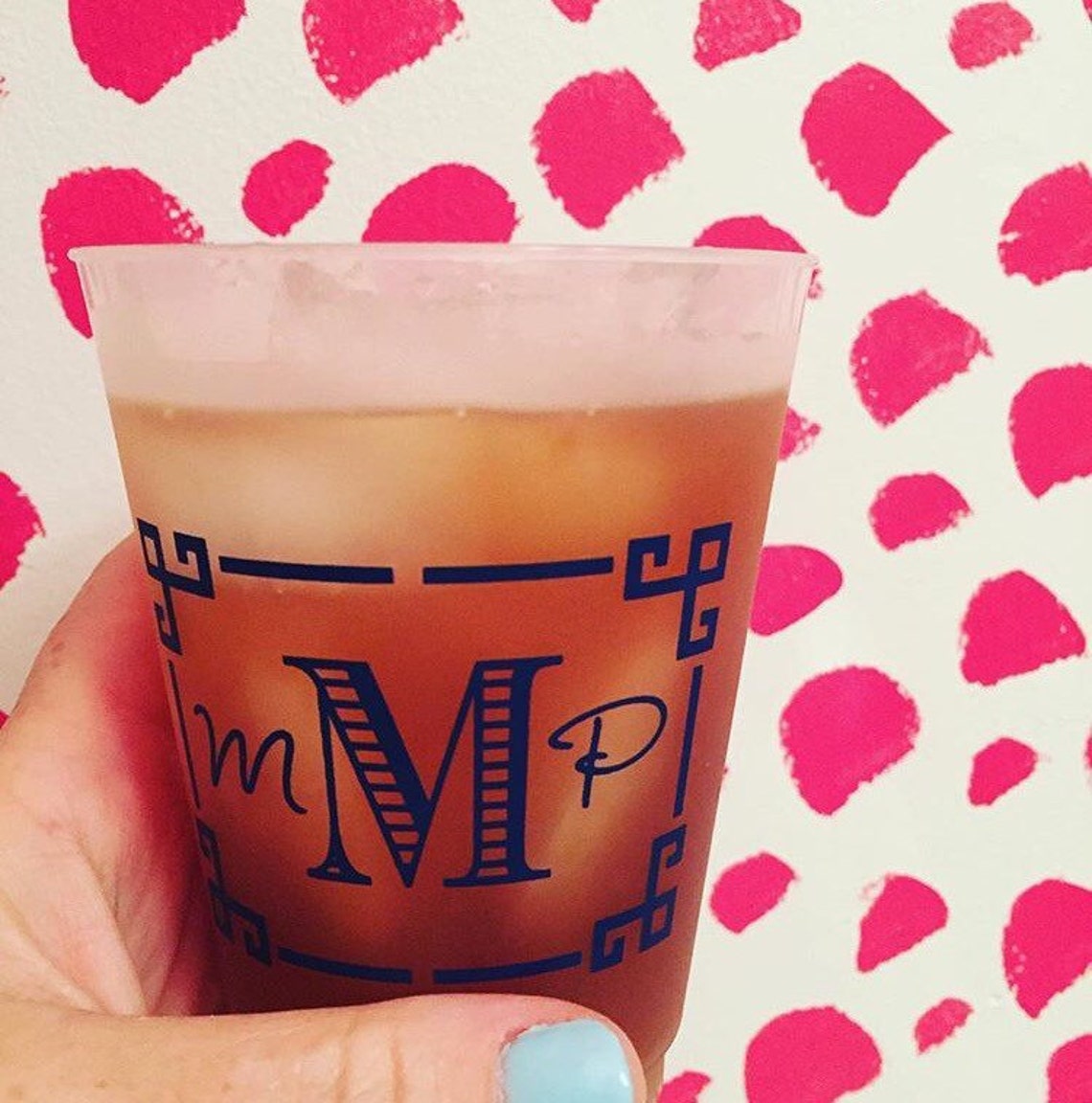 Personalized Plastic Cups Monogrammed Shatterproof Cups | Etsy