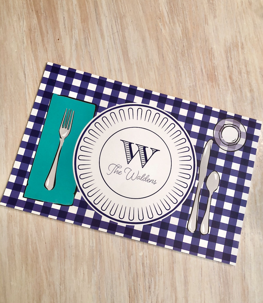 Personalized Placemat Paper Placemat Custom Placemats - Etsy