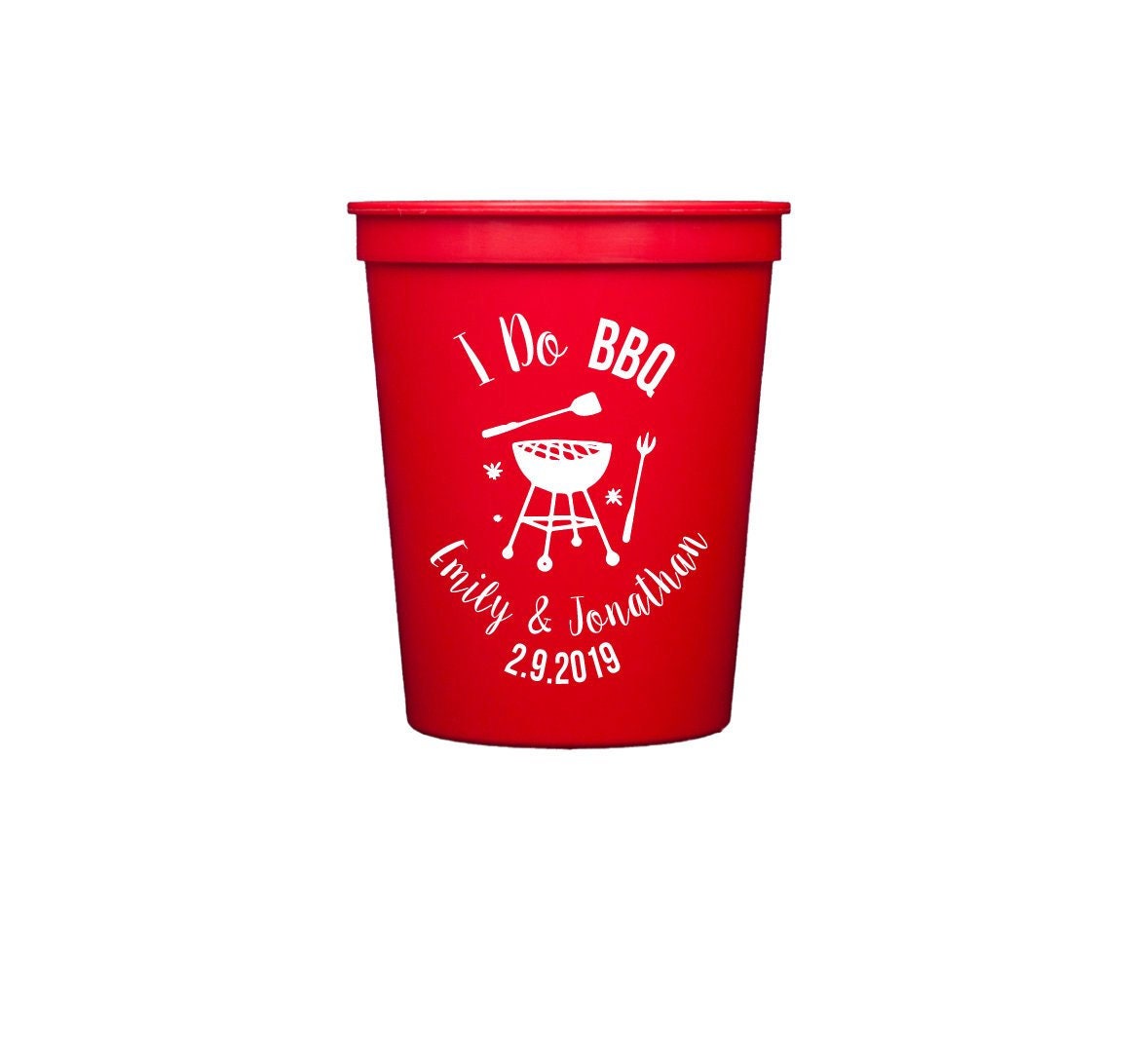 I do bbq personalized bbq cups bbq wedding shower cups | Etsy
