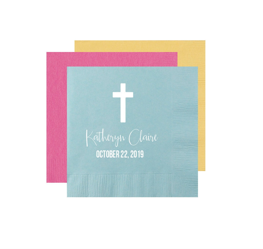 Christening Napkins, Baptism Napkins, First Communion Napkins ...