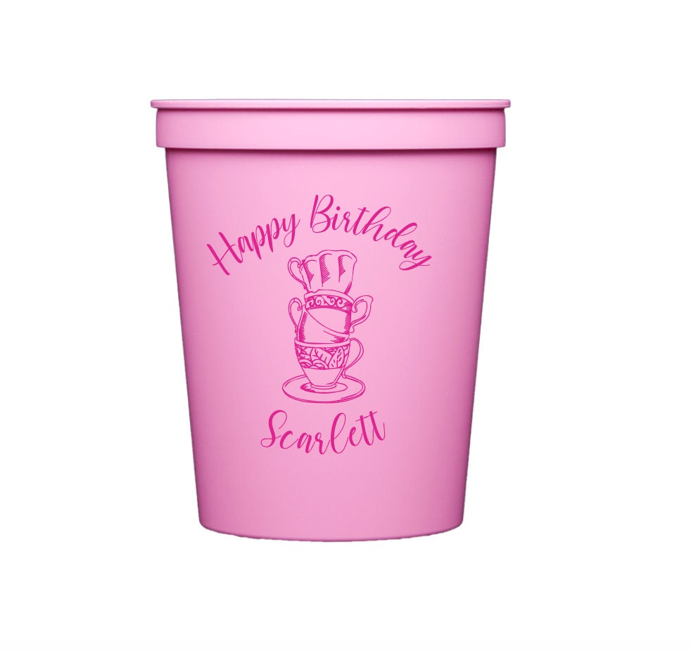 Tea Party Birthday Cups Tea Party Birthday Favor Tea Party | Etsy