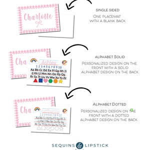 Personalized Craft Mat, Personalized Placemat, Gingham Placemat, Kids ...