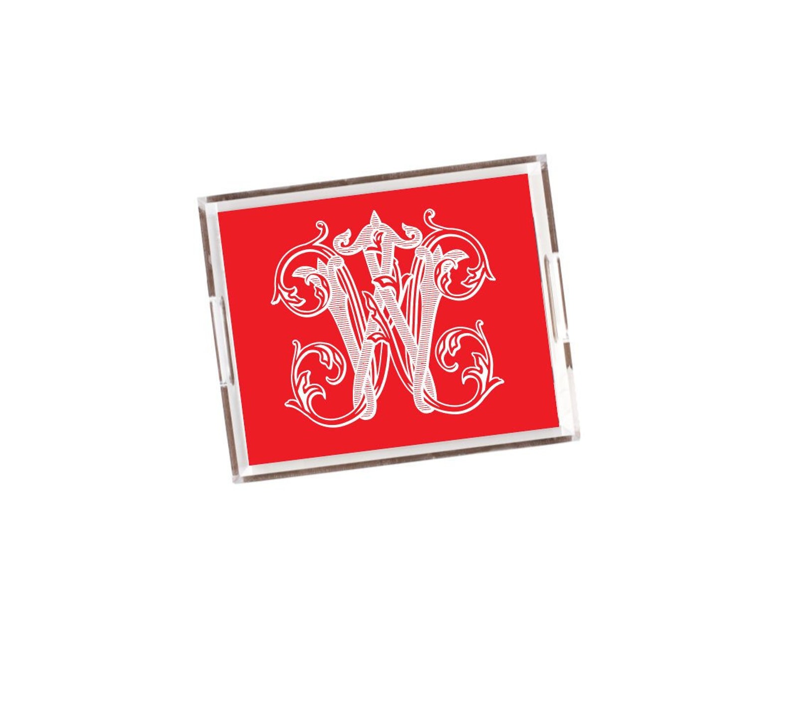 Vintage Monogram Tray Monogrammed Tray Personalized Tray - Etsy