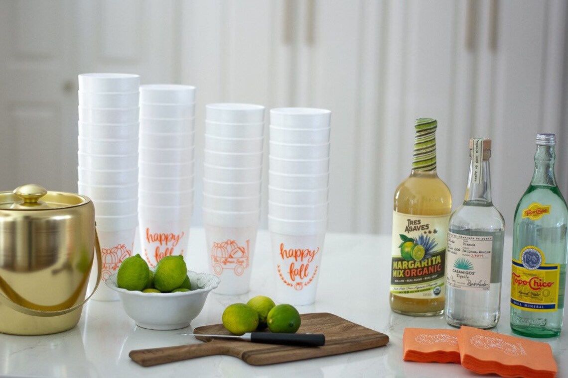 Happy Fall Cups Happy Fall Foam Cups Pumpkin Party Cups - Etsy