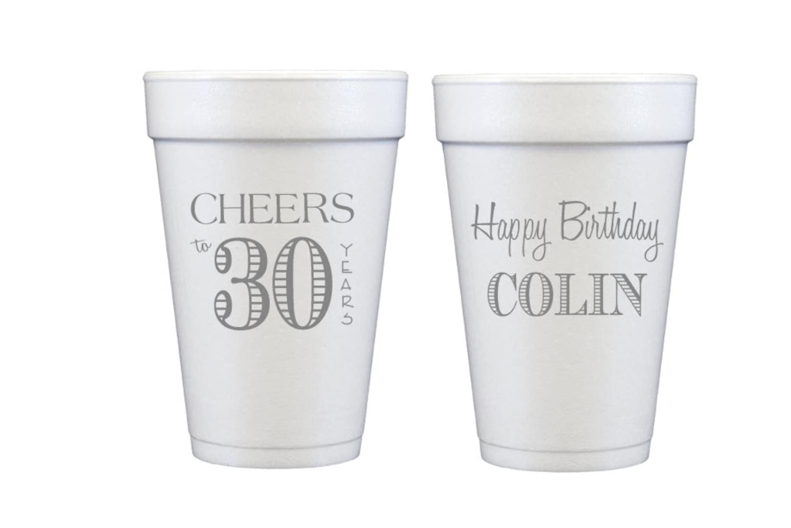 Cheers to 30 Years Birthday Cups, Guys Birthday Cups, 30th Birthday ...