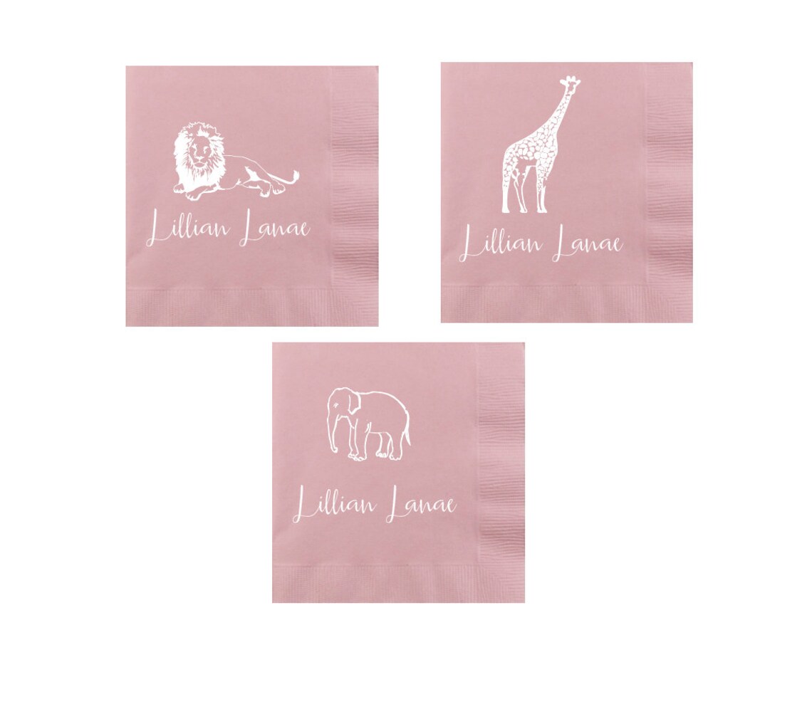 Baby Shower Napkins Monogrammed Napkins Personalized Napkins - Etsy