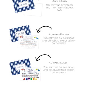 Personalized Placemat, Alphabet Placemat, Gingham Placemat, Kids ...