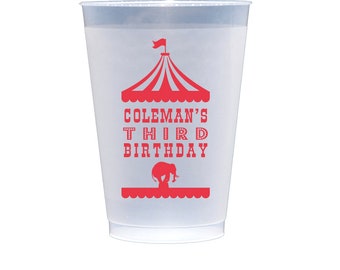 Custom Circus Themed Party Cups - Etsy