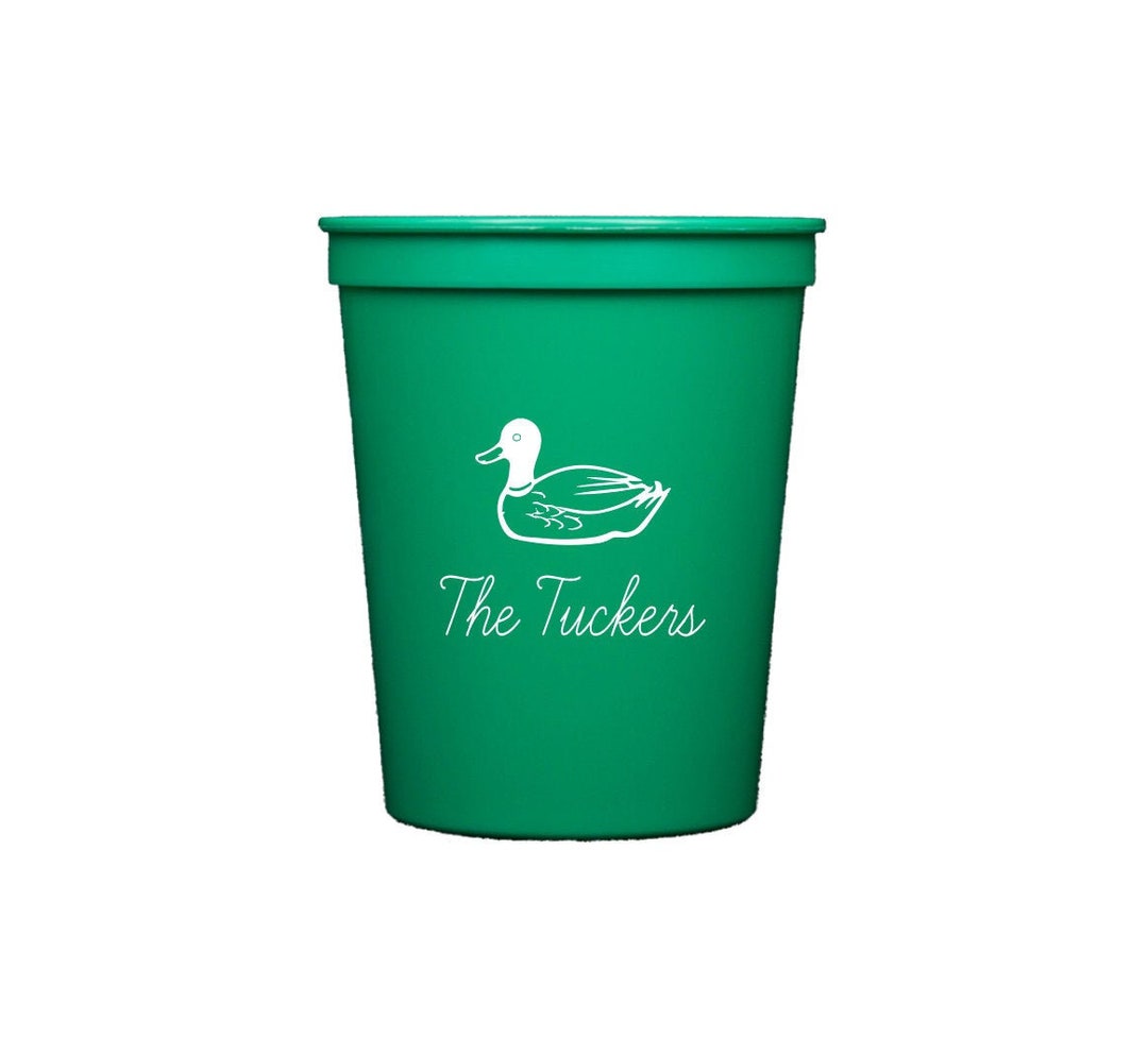 Duck Cups, Mallard Duck Theme, Duck Theme, Personalized Plastic Cups ...