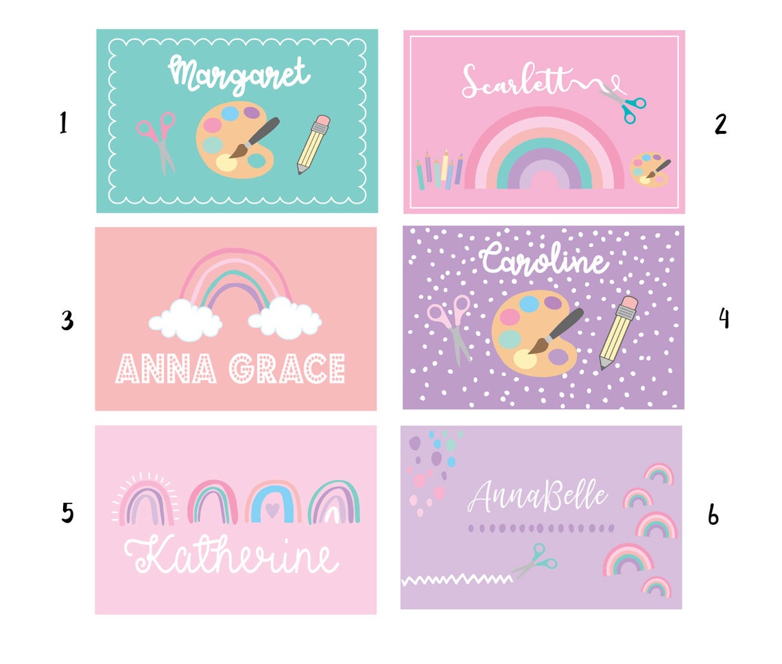 Kids Placemat Laminated Placemat Rainbow Placemat - Etsy