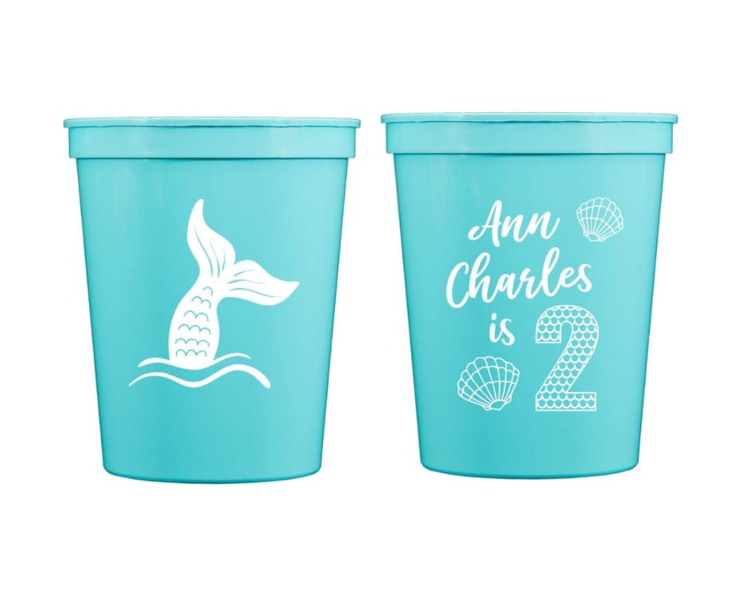 Mermaid Cups, Mermaid Birthday Favor, Mermaid Birthday Party, Girls ...