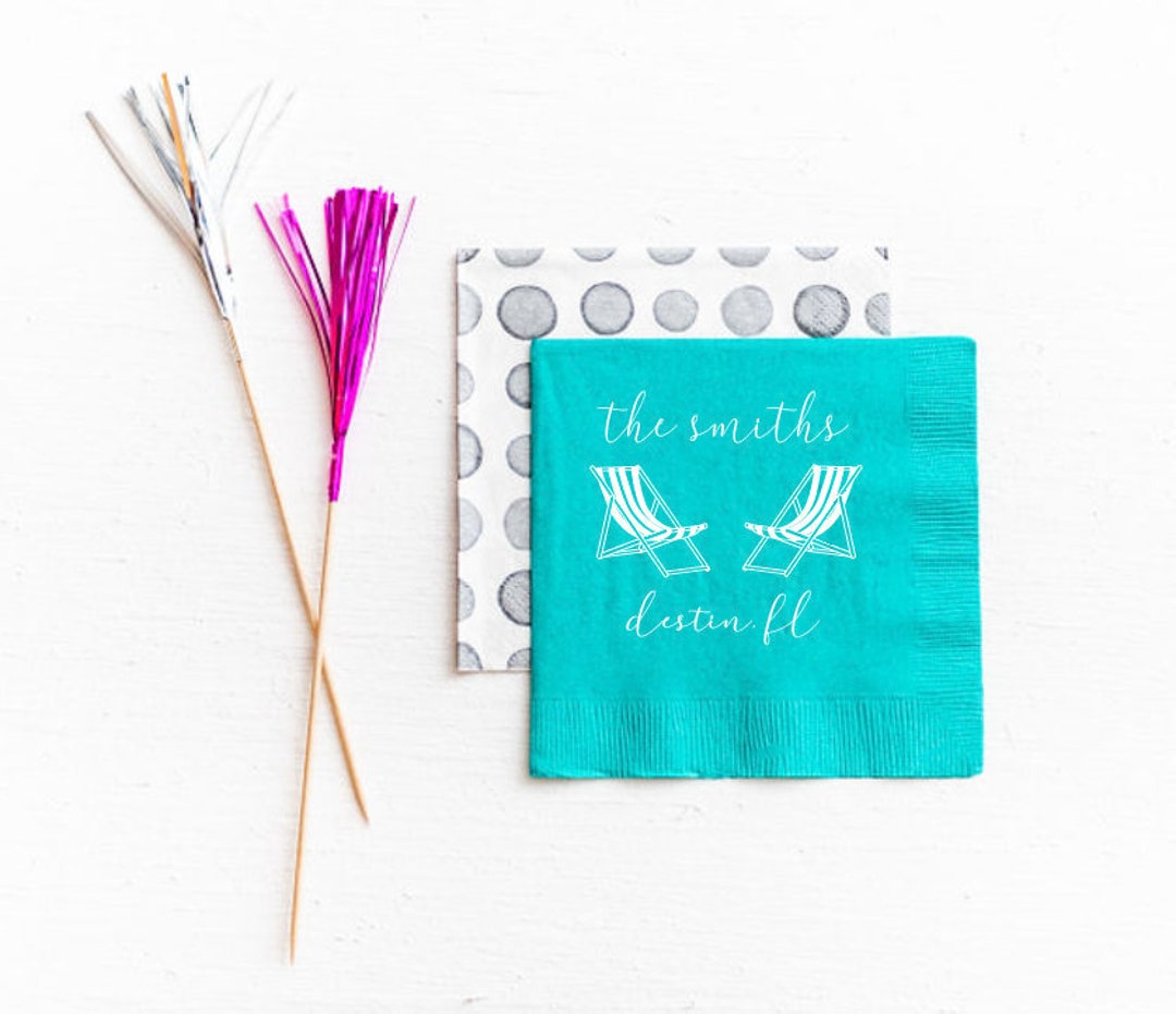 Beach House Napkins, Housewarming Napkins, Housewarming Gift Idea ...