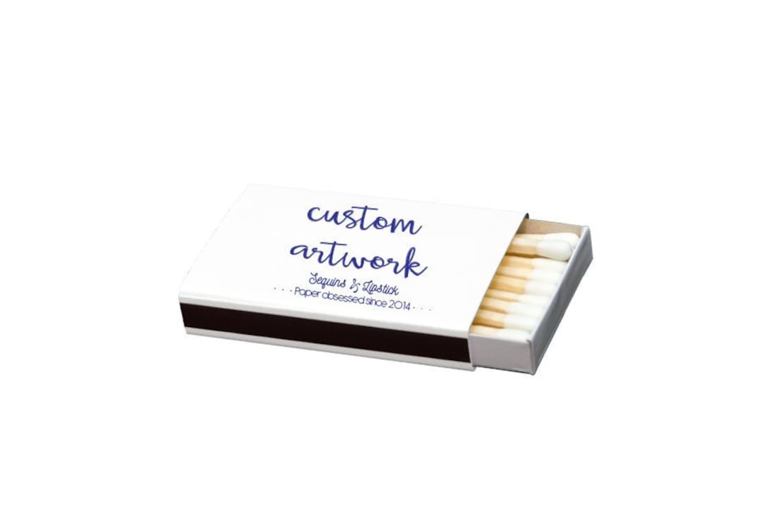Custom Matchbox, Personalized Matches, Foil Stamped Matches, Print Your ...