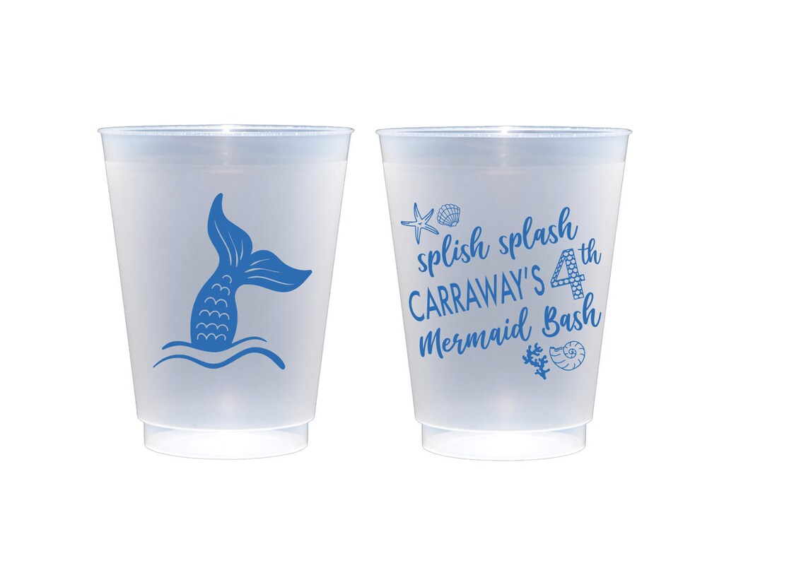 Mermaid Birthday Cups, Mermaid Theme Birthday, Mermaid Party Favor ...