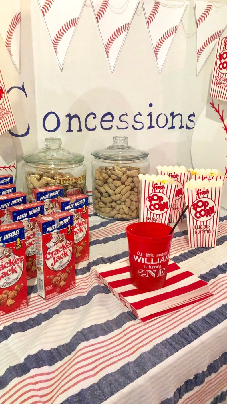 First Birthday Party Cups, Baseball Party Cups, Baseball Theme Party ...