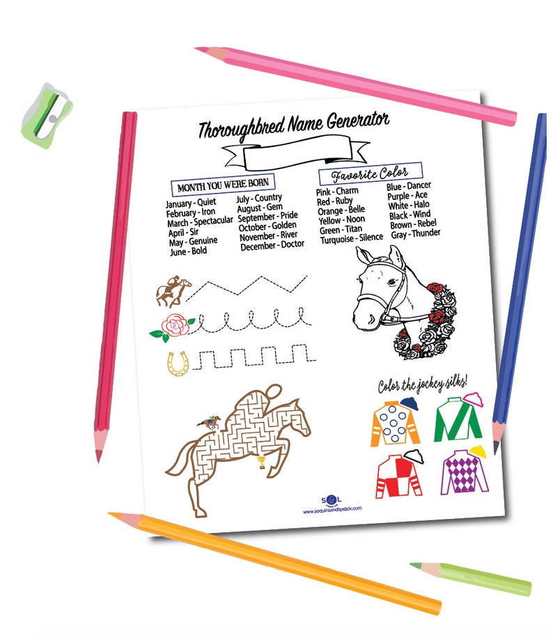 Kentucky Derby Activity for Kids, Derby Activity Printable ...