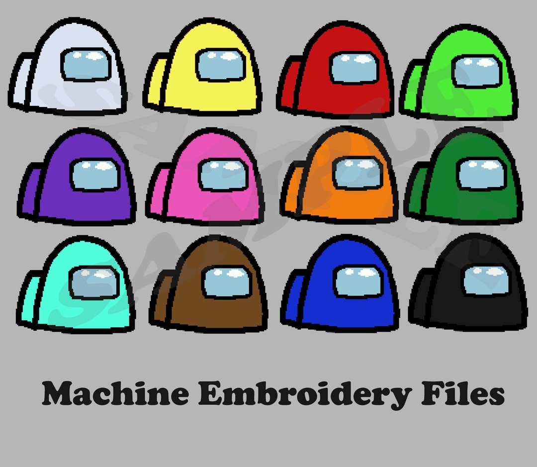 Among Us Inspired Digital Embroidery Files - Etsy