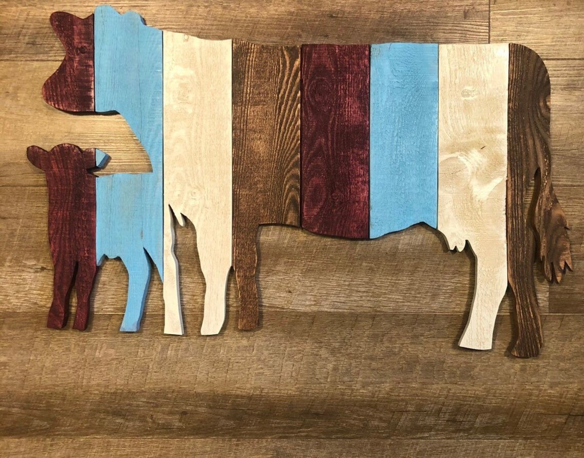 Medium Pallet Cow/calf Cutout - Etsy