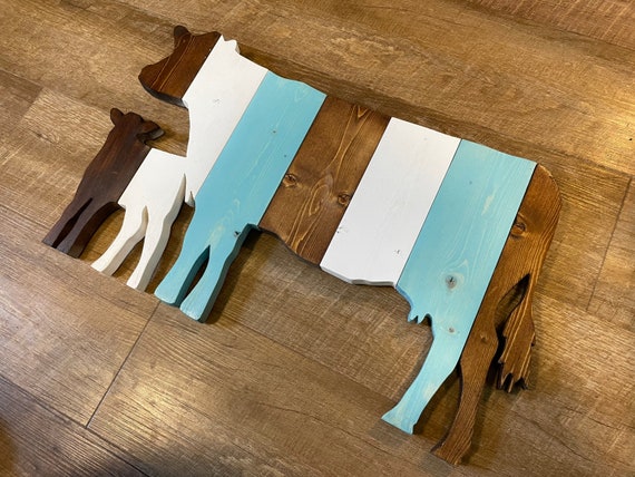 Medium Pallet Cow/calf Cutout | Etsy