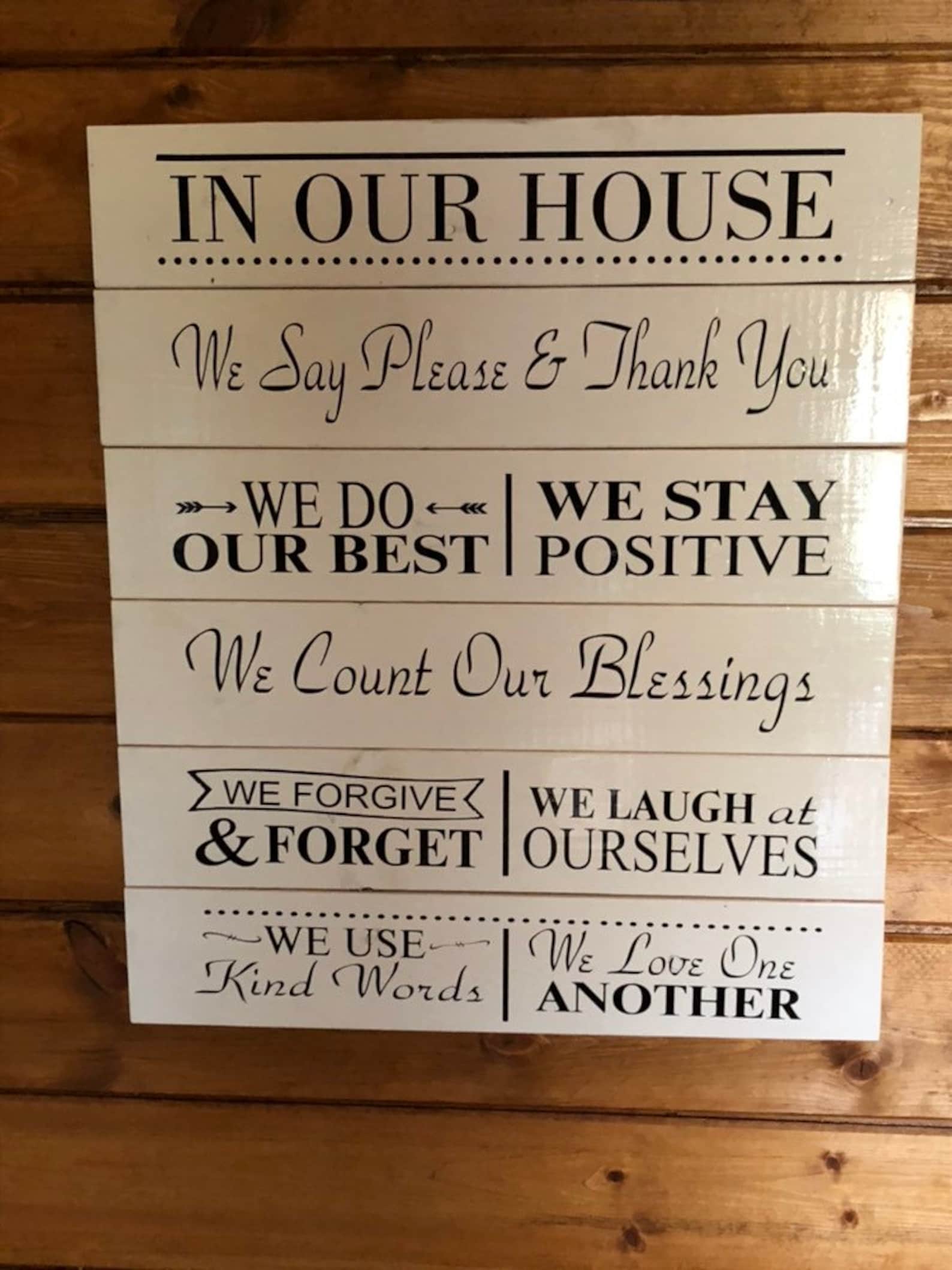 In Our House Sign - Etsy