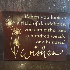 Dandelion Sign - Etsy