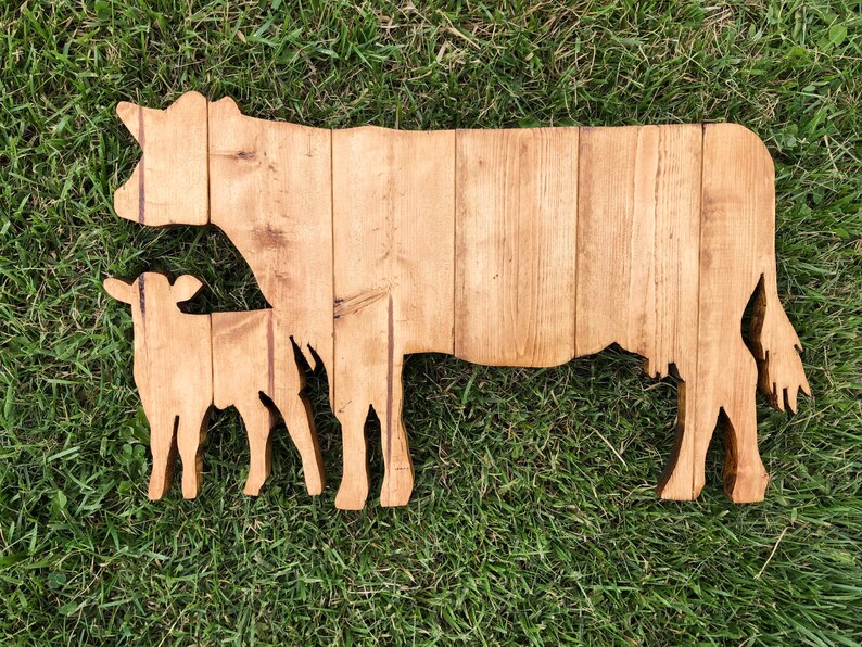 Medium Pallet Cow/calf Cutout - Etsy
