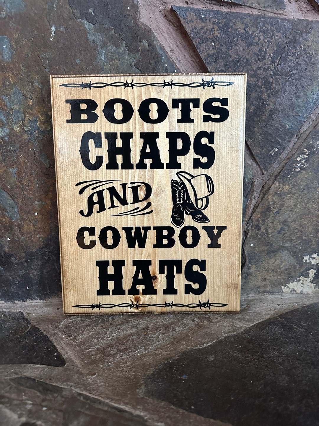 Boots, Chaps and Cowboy Hats Sign - Etsy