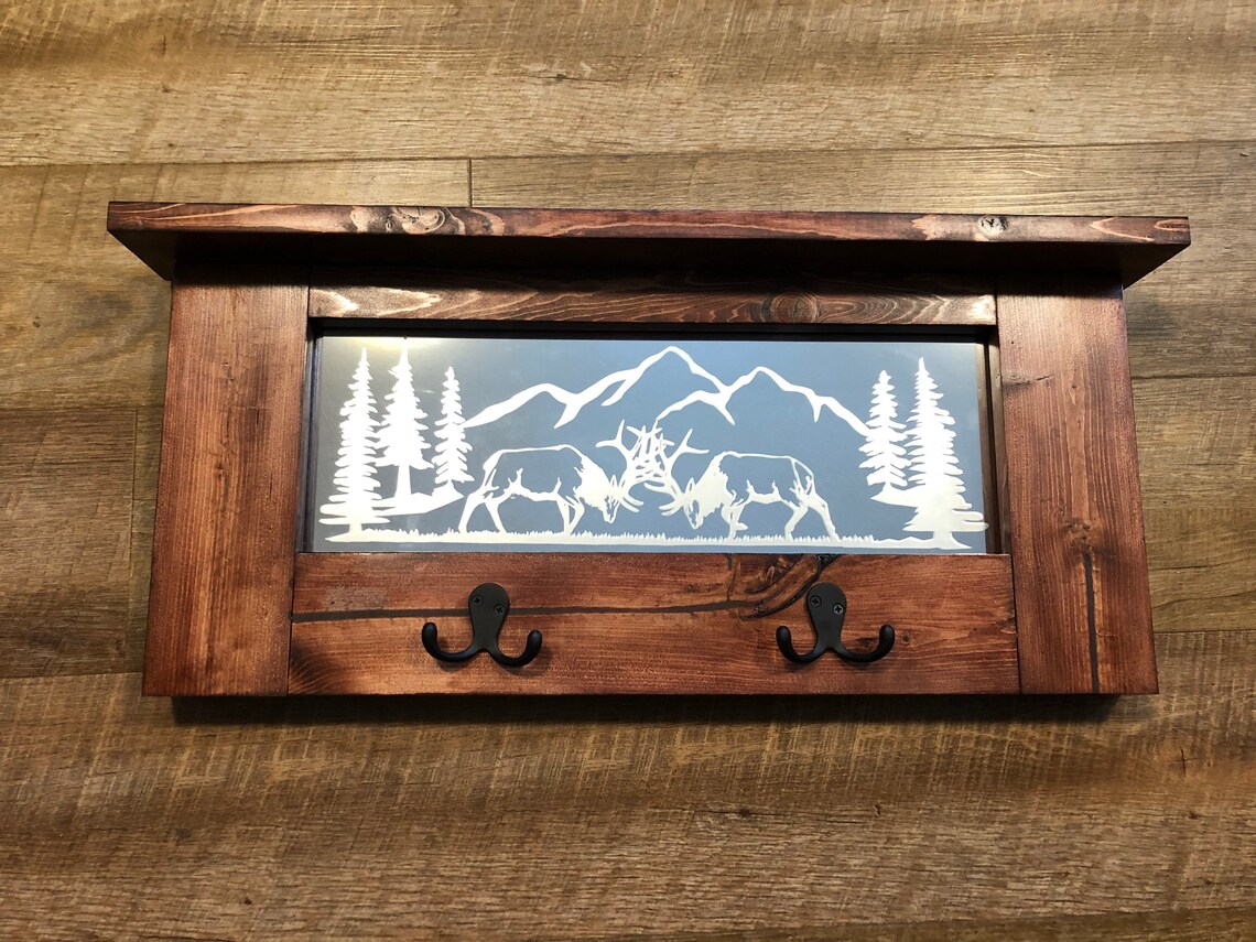 Cowboy Moving Cows Etched Mirror Coat/hat Rack - Etsy